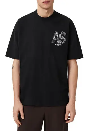 ALLSAINTS Mixtape Cotton Graphic T-shirt - Jet Black