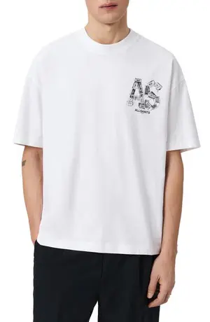 ALLSAINTS Mixtape Cotton Graphic T-shirt - Optic White