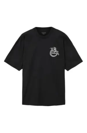 ALLSAINTS Terra Cotton Graphic T-shirt - Jet Black