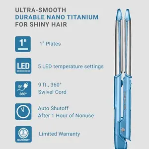 BABYLISSPRO Nano Titanium 1" Ultra-sleek Stainless Steel Styling Iron