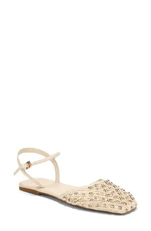 Franco Sarto Inali Ankle Strap Flat - Natural