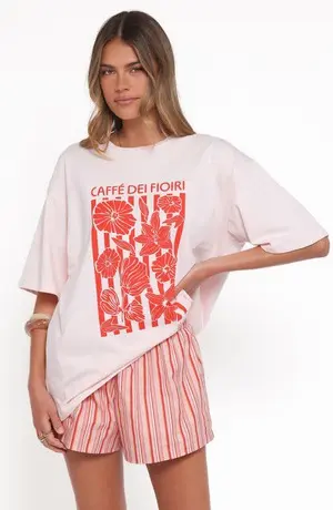 PETAL & PUP Oversized Cotton Graphic T-shirt