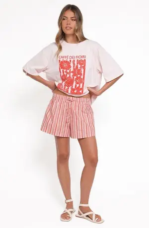 PETAL & PUP Oversized Cotton Graphic T-shirt