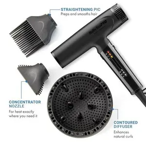 BABYLISSPRO Nano Titanium Nano Light Ionic Dryer - Black