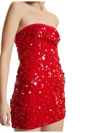 Cynthia Rowley Strapless Sequin Mini Dress