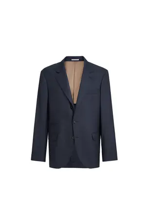 Brunello Cucinelli Houndstooth Blazer - Navy Blue