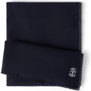 Brunello Cucinelli Cashmere Scarf - Marine Blue