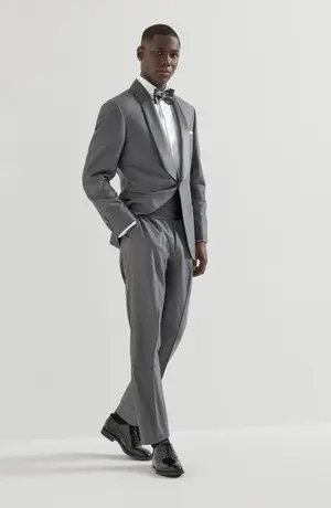 Brunello Cucinelli Tuxedo With Shawl Lapel - Grey