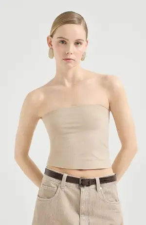 Brunello Cucinelli Bandeau Top - Beige