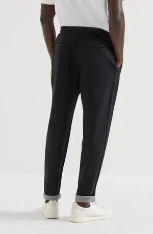 Brunello Cucinelli Double Cloth Trousers - Black