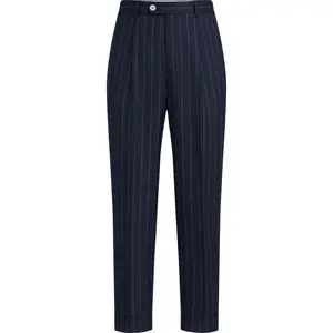 Brunello Cucinelli Virgin Wool Trousers - Blue