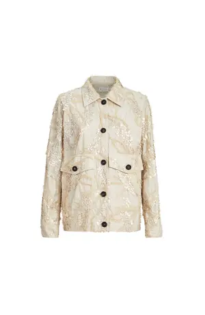 Brunello Cucinelli Embroidered Cotton Poplin Outerwear