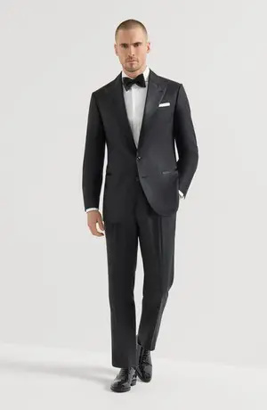 Brunello Cucinelli Tuxedo With Peak Lapel - Black