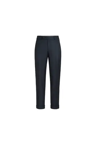 Brunello Cucinelli Virgin Wool Trousers - Navy Blue
