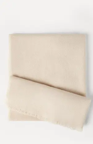 Brunello Cucinelli Cashmere Diagonal Scarf - Sand