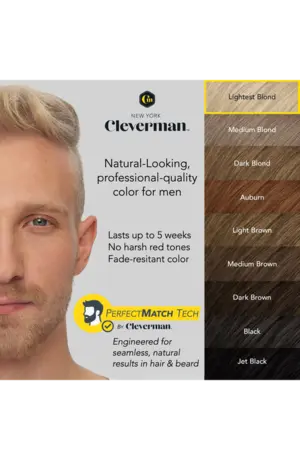 CLEVERMAN 2x Pack Reusable Beard & Hair Dye Kit - Lightest Blond
