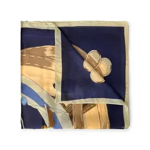 YOUZEY The Dancer Faux Silk Scarf - Blue