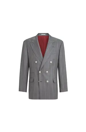 Brunello Cucinelli Virgin Wool Blazer - Medium Grey