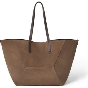 Brunello Cucinelli Suede Bc Duo Bag - Bark