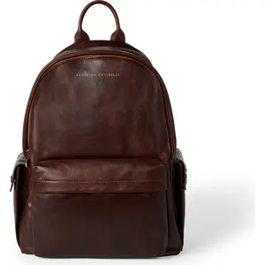 Brunello Cucinelli Calfskin Backpack - Burgundy