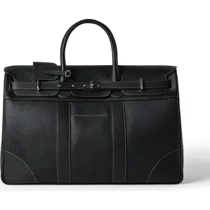 Brunello Cucinelli Grained Calfskin Country Bag - Black