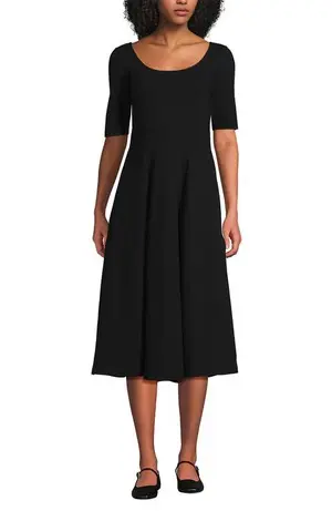 Women's Elbow Sleeve Midi Dresses