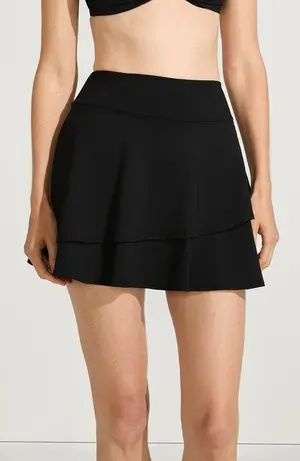 LANDS' END High Waisted Tulip Hem Swim Skort