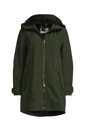 LANDS' END Squall A-line Rain Jacket - Darkest Olive