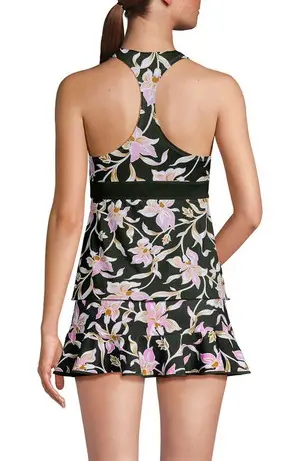 LANDS' END V-neck Racerback Flutter Tankini