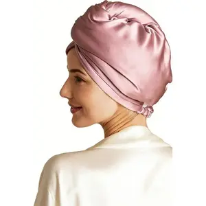 SILKSILKY Pure Silk Hair Towel Wrap - Palemauve