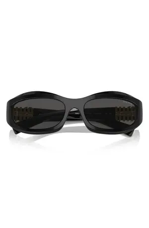 Miu Miu 61mm Oval Sunglasses - Black