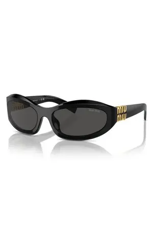 Miu Miu 61mm Oval Sunglasses