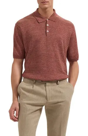 Bugatchi Linen Polo Sweater - Sienna