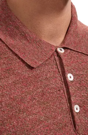Bugatchi Linen Polo Sweater - Sienna