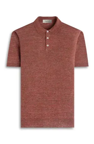 Bugatchi Linen Polo Sweater - Sienna