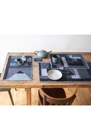 THOMPSON STREET STUDIO Linen & Cotton Patchwork Placemat