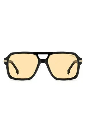 Carrera Eyewear 56mm Square Sunglasses - Black/yellow