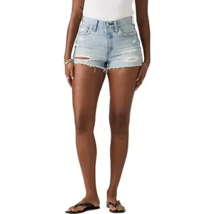 LEVI'S 501® Original High Waist Ripped Denim Cutoff Shorts - Welcome Party