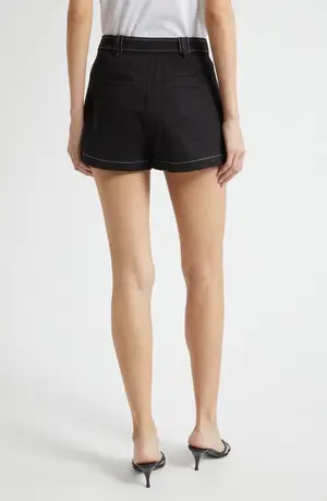 Ramy Brook Marco Pintuck Cotton Blend Shorts