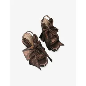 Carvela Sorrento Scarf Faux-suede Wedge Sandals