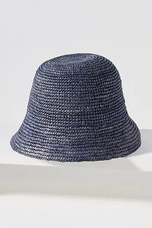 NIKKI BEACH Aubree Raffia Bucket Hat