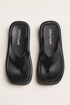Jeffrey Campbell Darcie Platform Flip-flop Sandals - Black