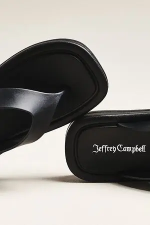 Jeffrey Campbell Darcie Platform Flip-flop Sandals - Black