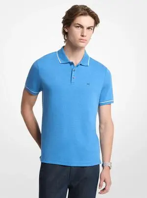 Michael Kors Gramercy Cotton Polo Shirt In Size By - Blue