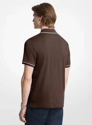 Michael Kors Gramercy Cotton Polo Shirt In Size By - Brown
