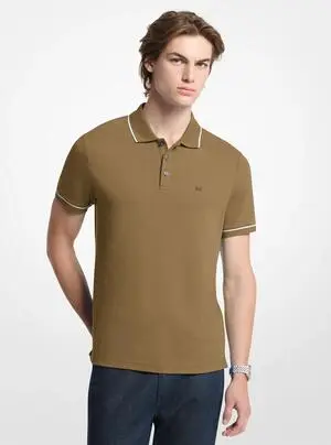 Michael Kors Gramercy Cotton Polo Shirt In Size By - Green