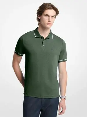 Michael Kors Gramercy Cotton Polo Shirt In Size By - Grey