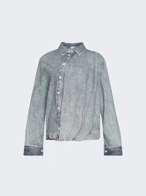 Loewe Draped Shirt Washed Denim