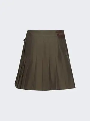 Loewe Pleated Mini Skirt - Green