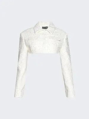 David Koma Tailored Crop Jacket - White